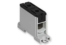 High Current Universal Clamp Terminal Block, 35.00mm DIN-rail or Screw Mount, 230.0A / 1000V, Grey Housing, Red Cover, 1 Circuit for sale