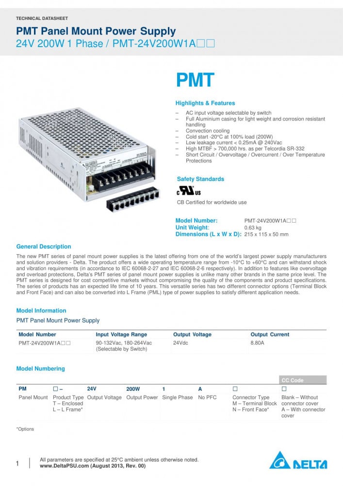 PMT-24V200W1AM datasheet page 1