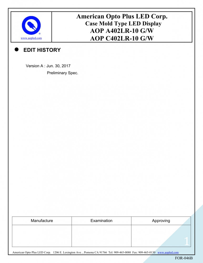 A402LR-10 datasheet page 1
