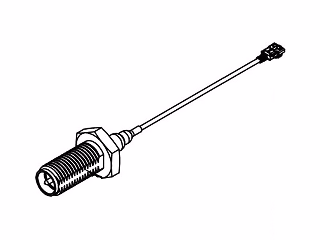 FAKRA Straight Jack Code F-to-MMCX Right-Angle Plug, RG-174 Cable, 203.20mm Length, 50 Ohms