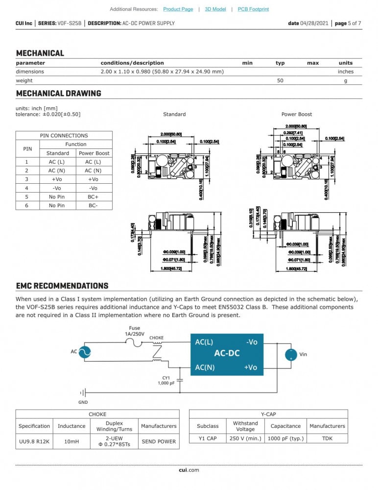VOF-S25B datasheet page 5