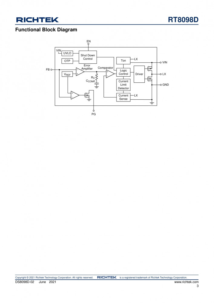 RT8098D datasheet page 3