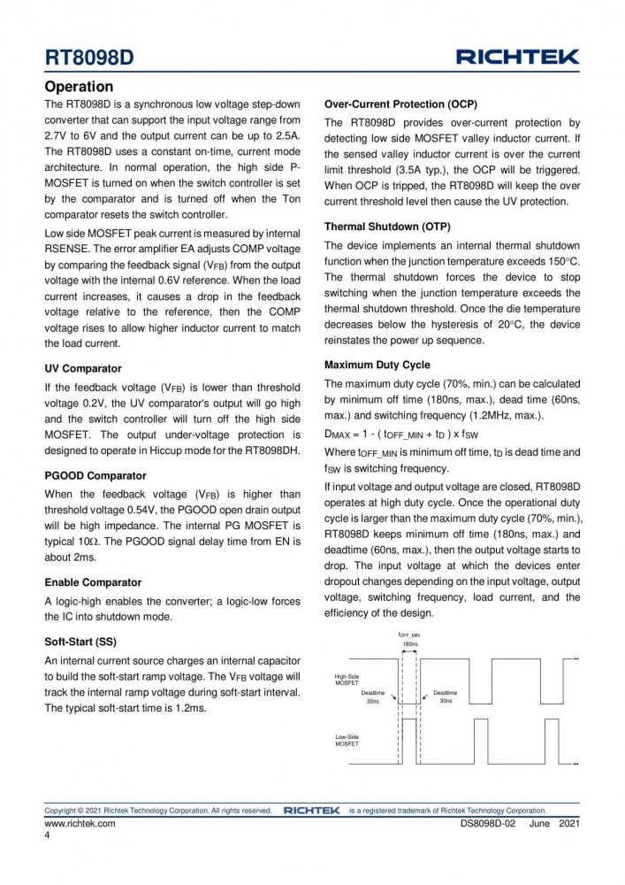 RT8098D datasheet page 4