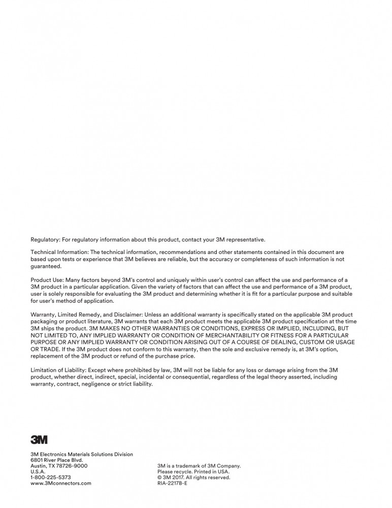 3M P25LE-020S-DA technical document page 3