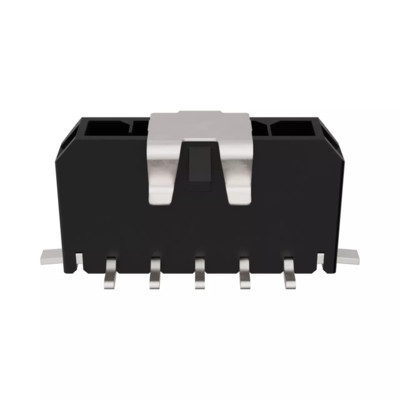 Micro-Fit+ Vertical Header, Surface Mount, 3.00mm Pitch, Single Row, 5 Circuits, 0.76µm Gold (Au) Plating, Glow-Wire Capable, Solder Nail, Black, Tape and Reel for sale