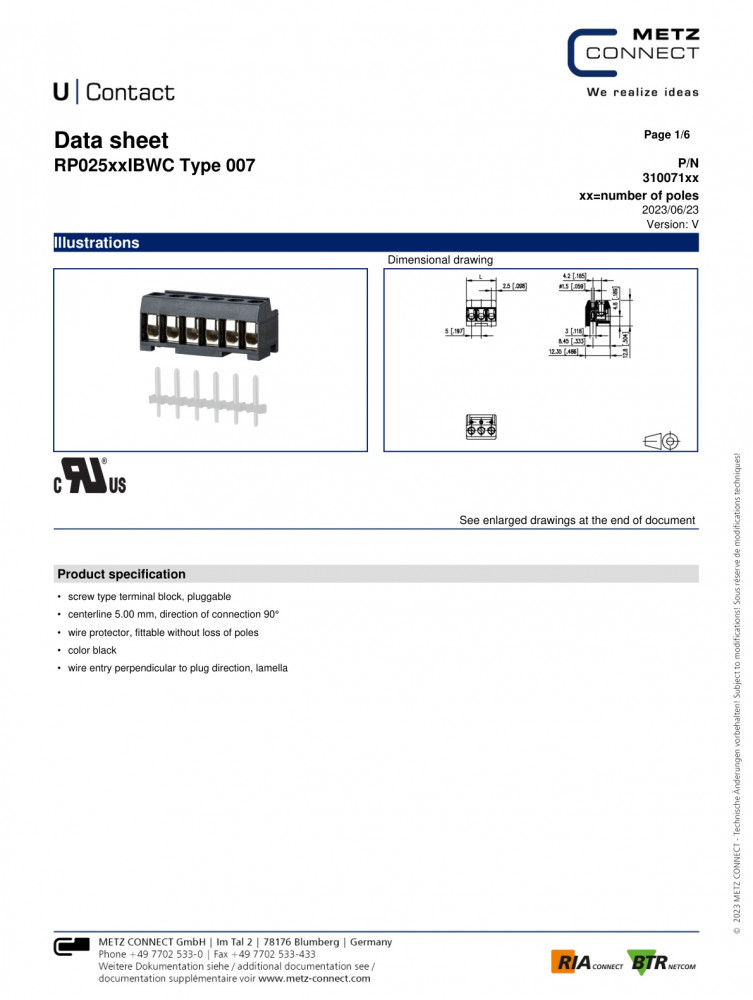 31007104 datasheet page 1