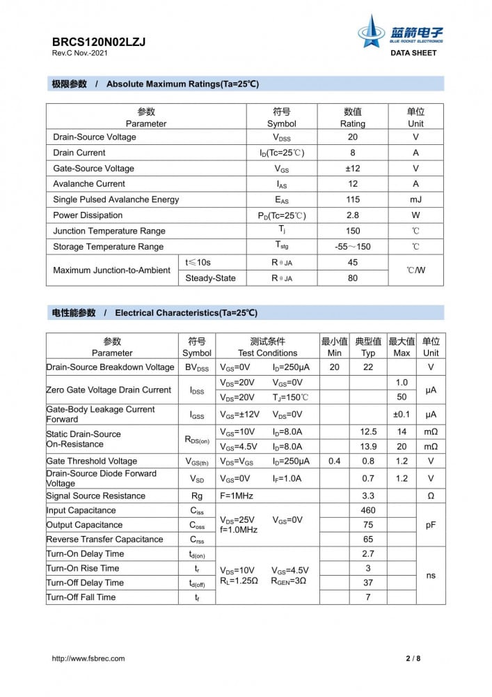 BRCS120N02LZJ datasheet page 2