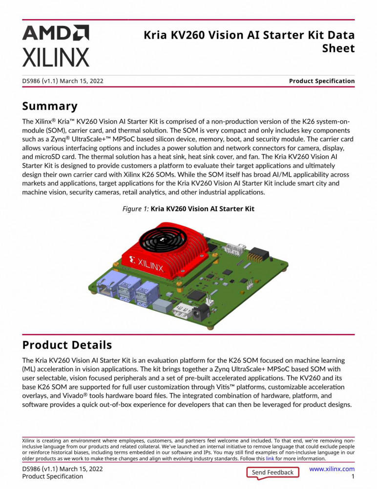 SK-KV260-G DS986 page 1