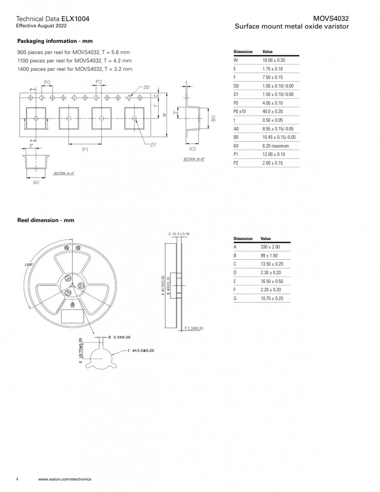MOVS4032V390 datasheet page 4