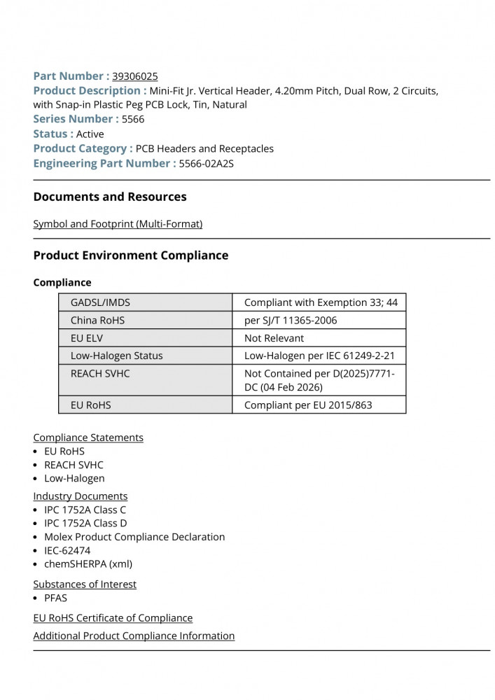 Product document image, page 1