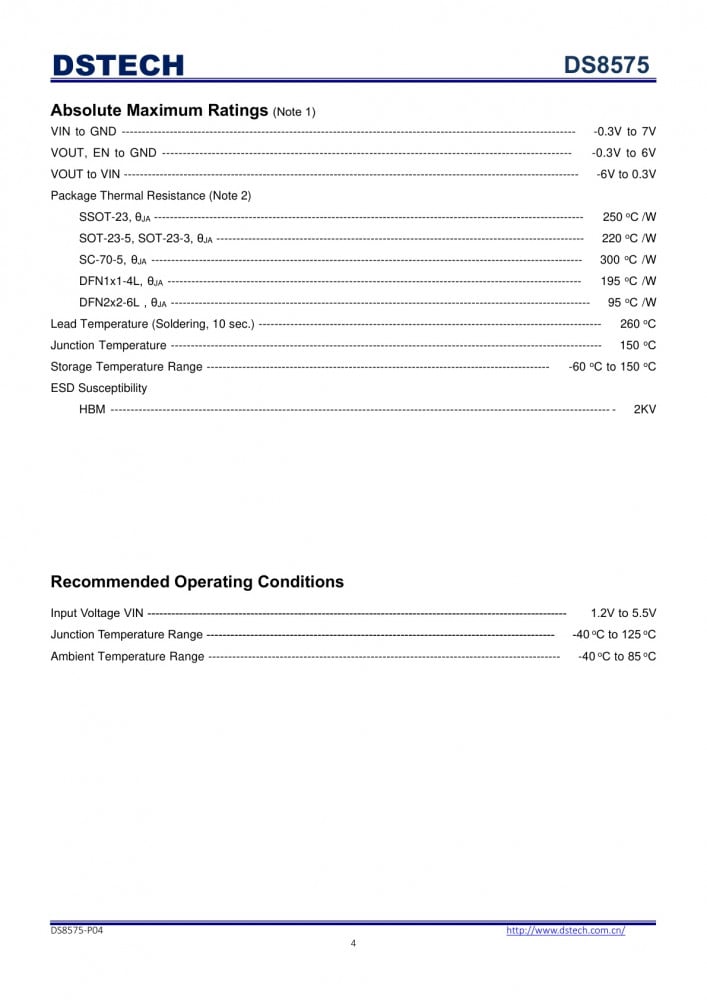 DS8575 datasheet page 4