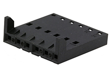 SL Crimp Housing, Single Row, Version C, Front Ribs, 6 Circuits, Black