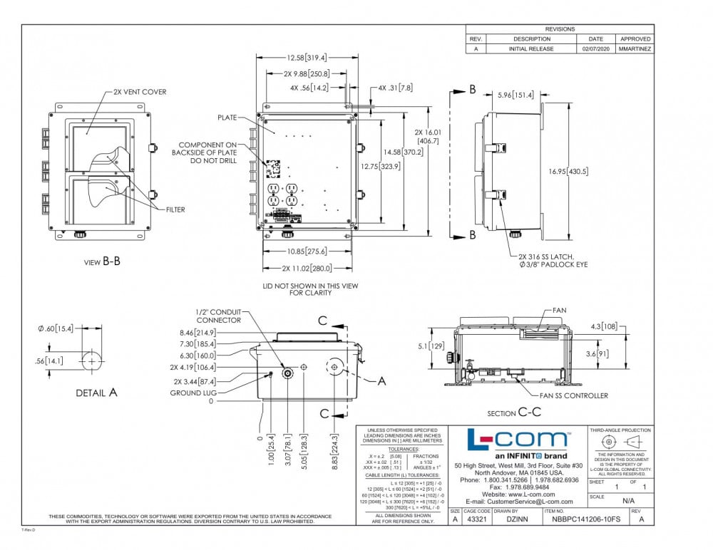L-com NBBPC141206-10FS technical document page