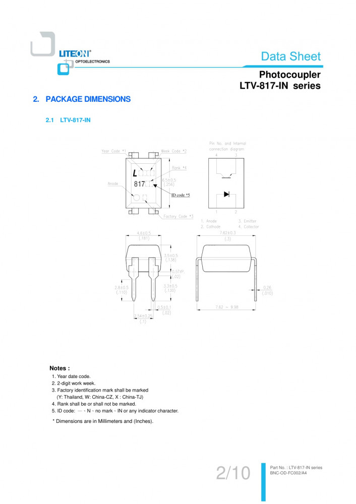 LTV-817-C-IN datasheet page 2