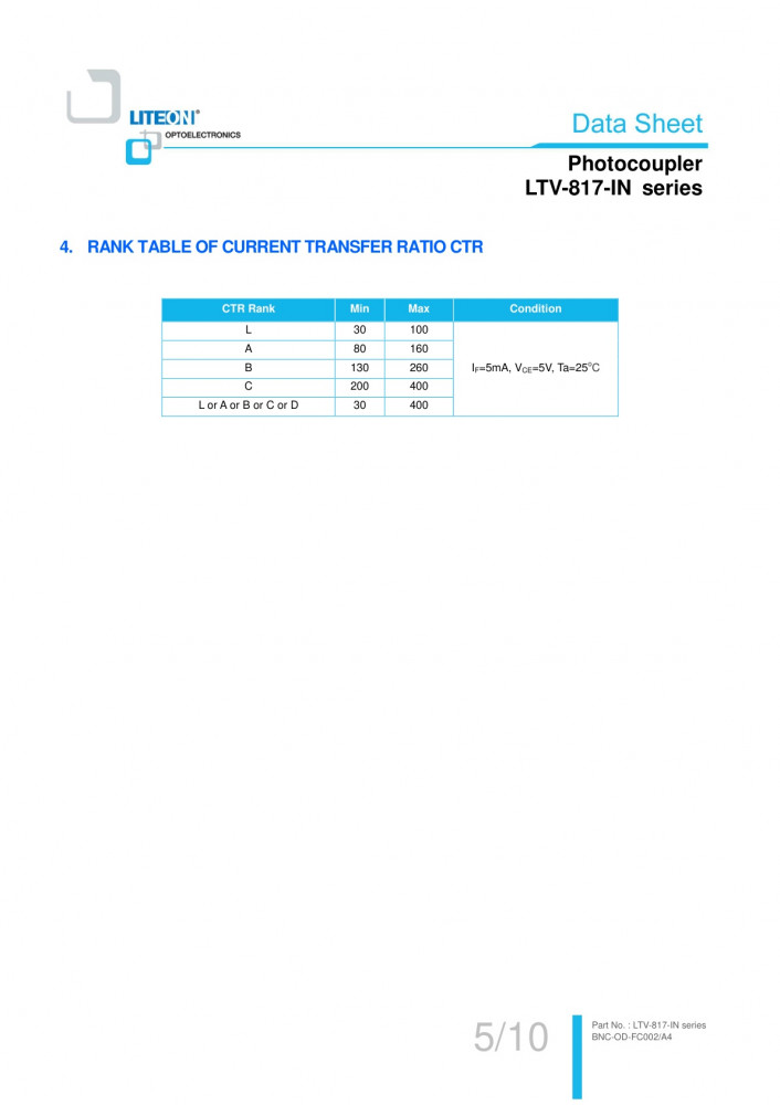 LTV-817-C-IN datasheet page 5
