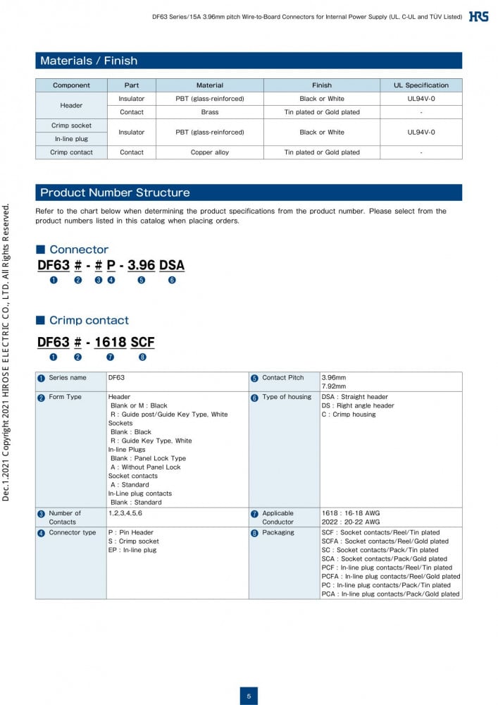 HRS DF63 datasheet page 5