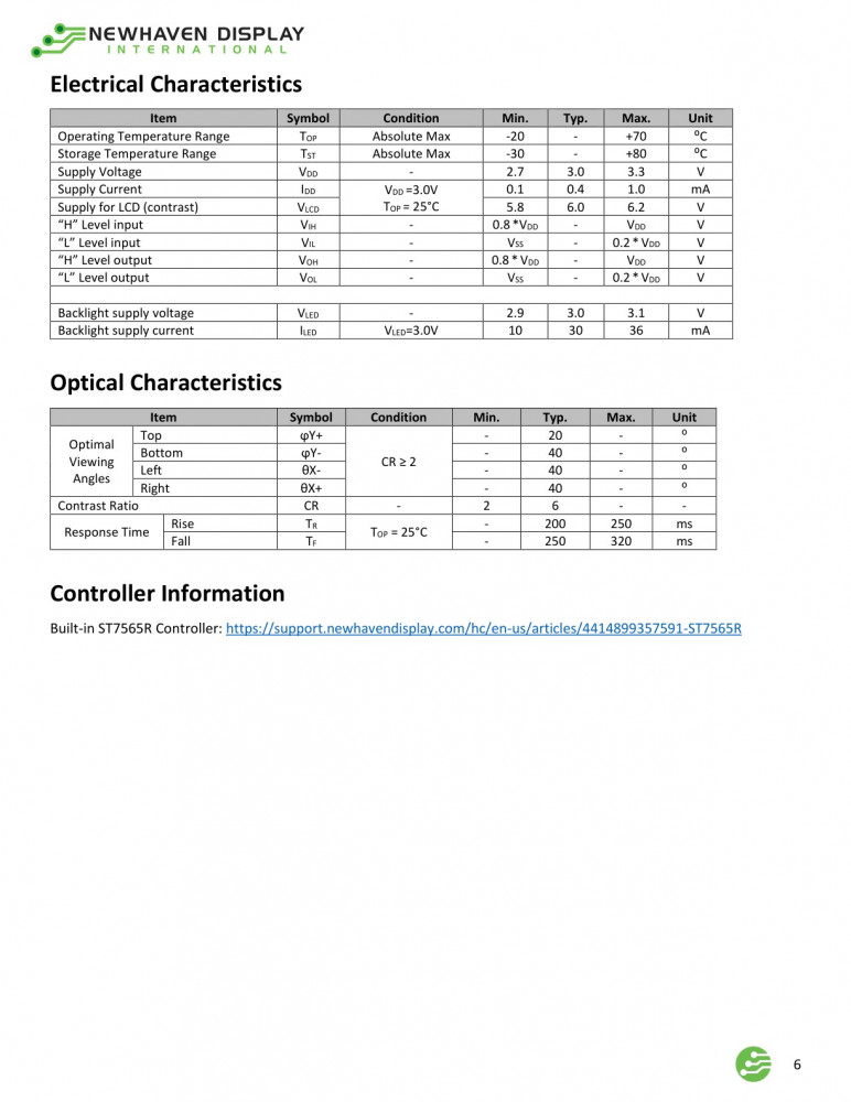 NHD-C12832A1Z-FSB-FBW-3V3 document page 7