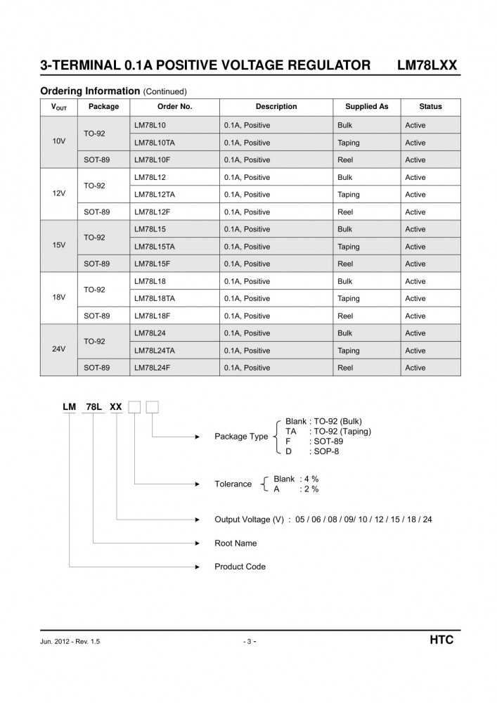LM78L05ATA datasheet page 3