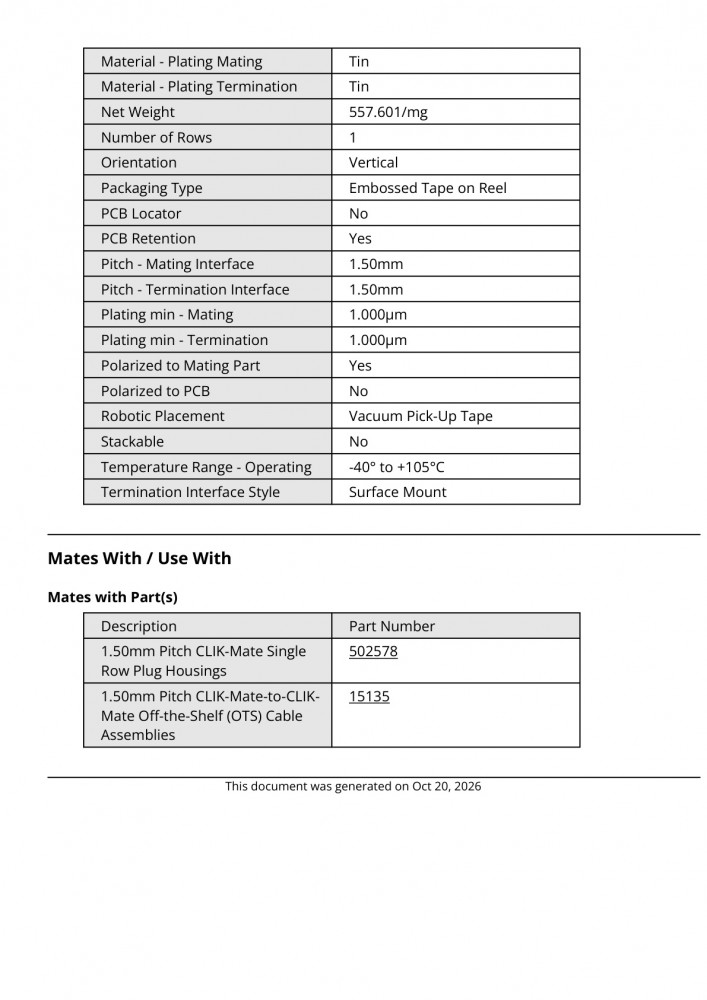 MOLEX 5025840561 product document page 3