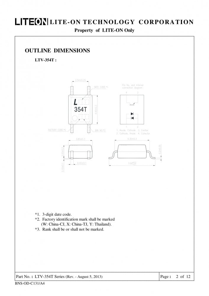 LTV-354T-B datasheet page 2