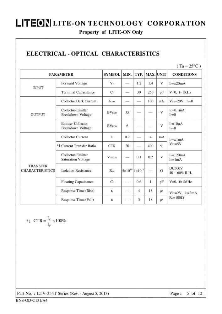 LTV-354T-B datasheet page 5