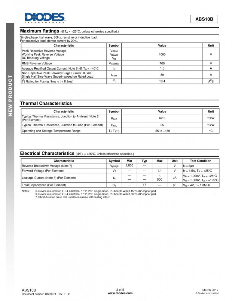 ABS10B-13 datasheet page 2