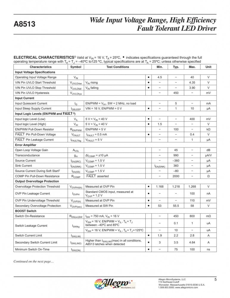 A8513 datasheet page 5