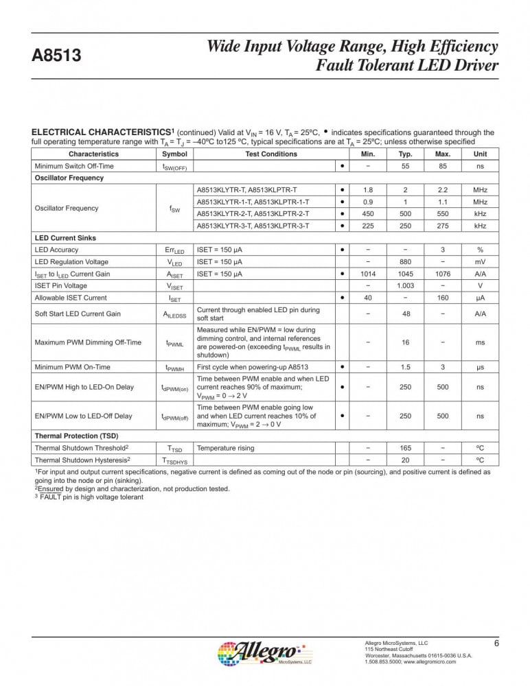 A8513 datasheet page 6