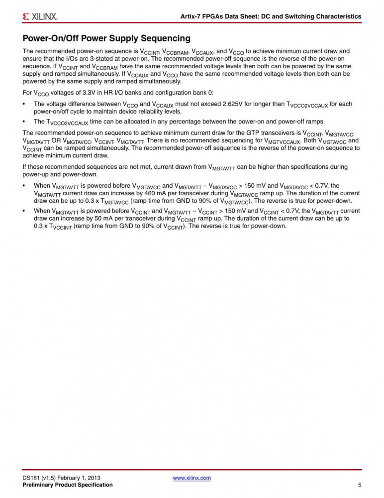XC7A200T technical document page 5