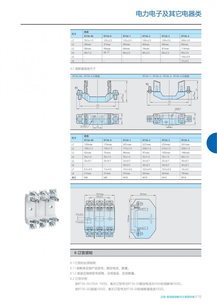 CHINT RT36 fuse series technical document page 3