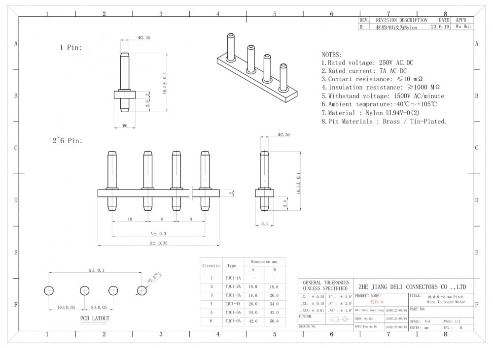 DLL TJC1-T technical document page 1