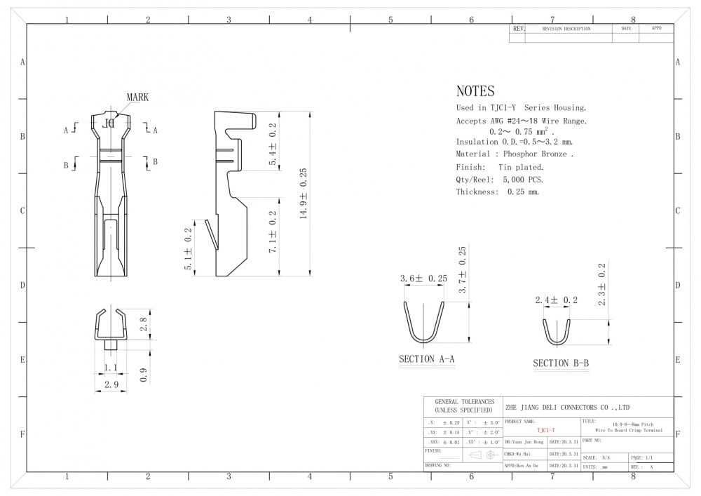 DLL TJC1-T technical document page 3