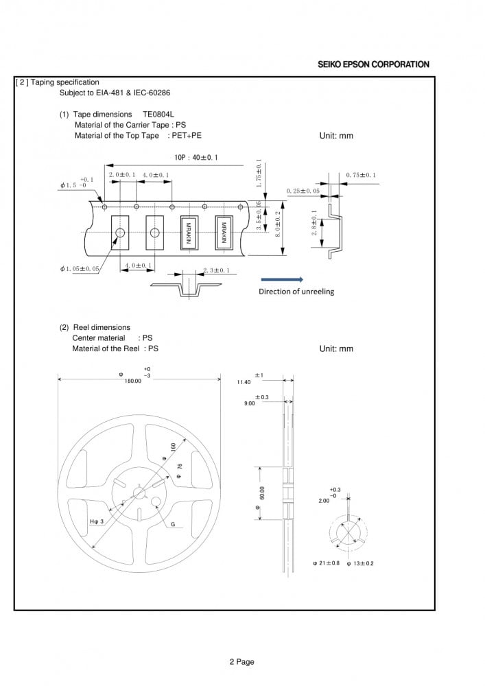 EPSON Q24FA20H00339 datasheet page 2