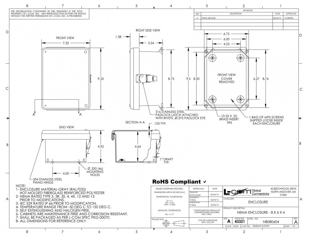 L-com NB080604 technical document preview