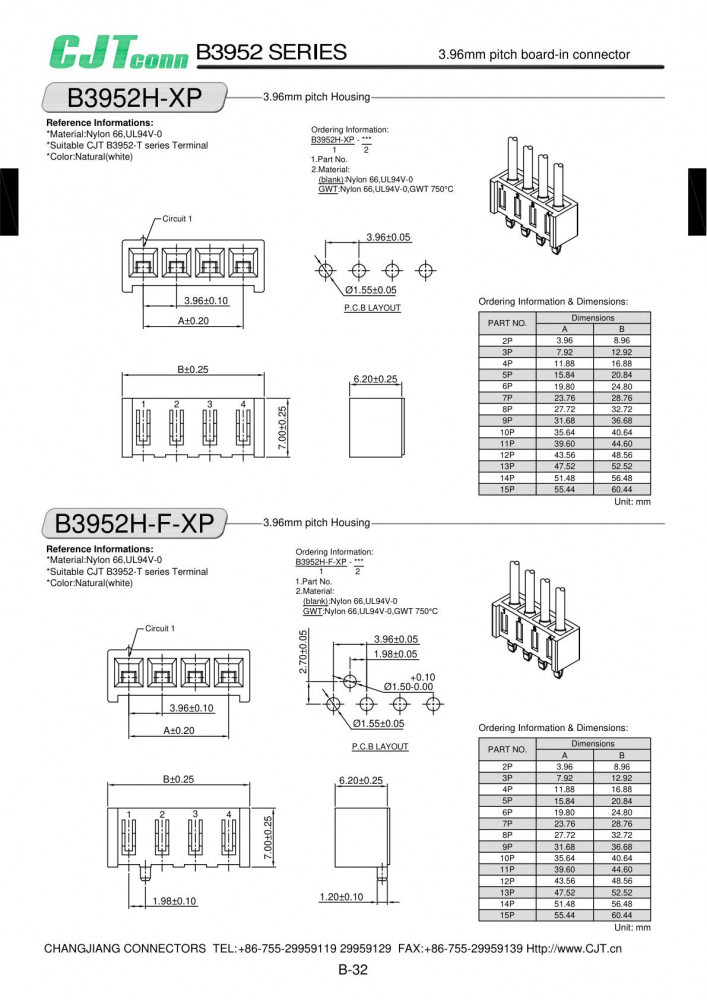 CJT B3952H-9P datasheet page 3