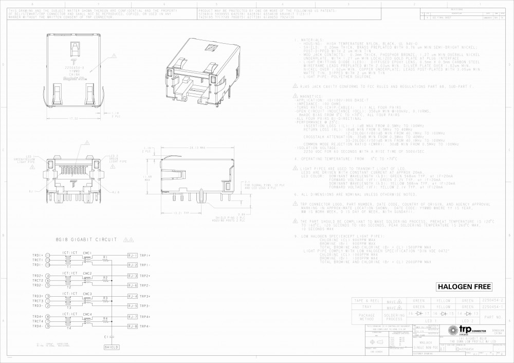 2250454-1 technical drawing page 1