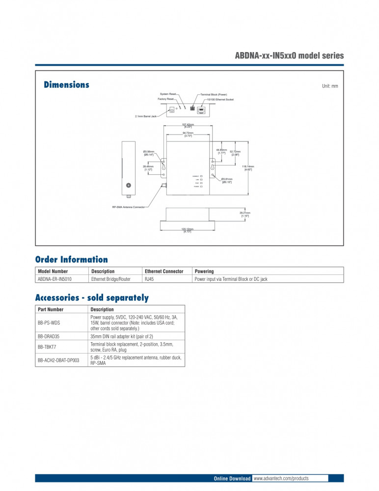 ABDNA-ER-IN5010 product documentation image, page 2