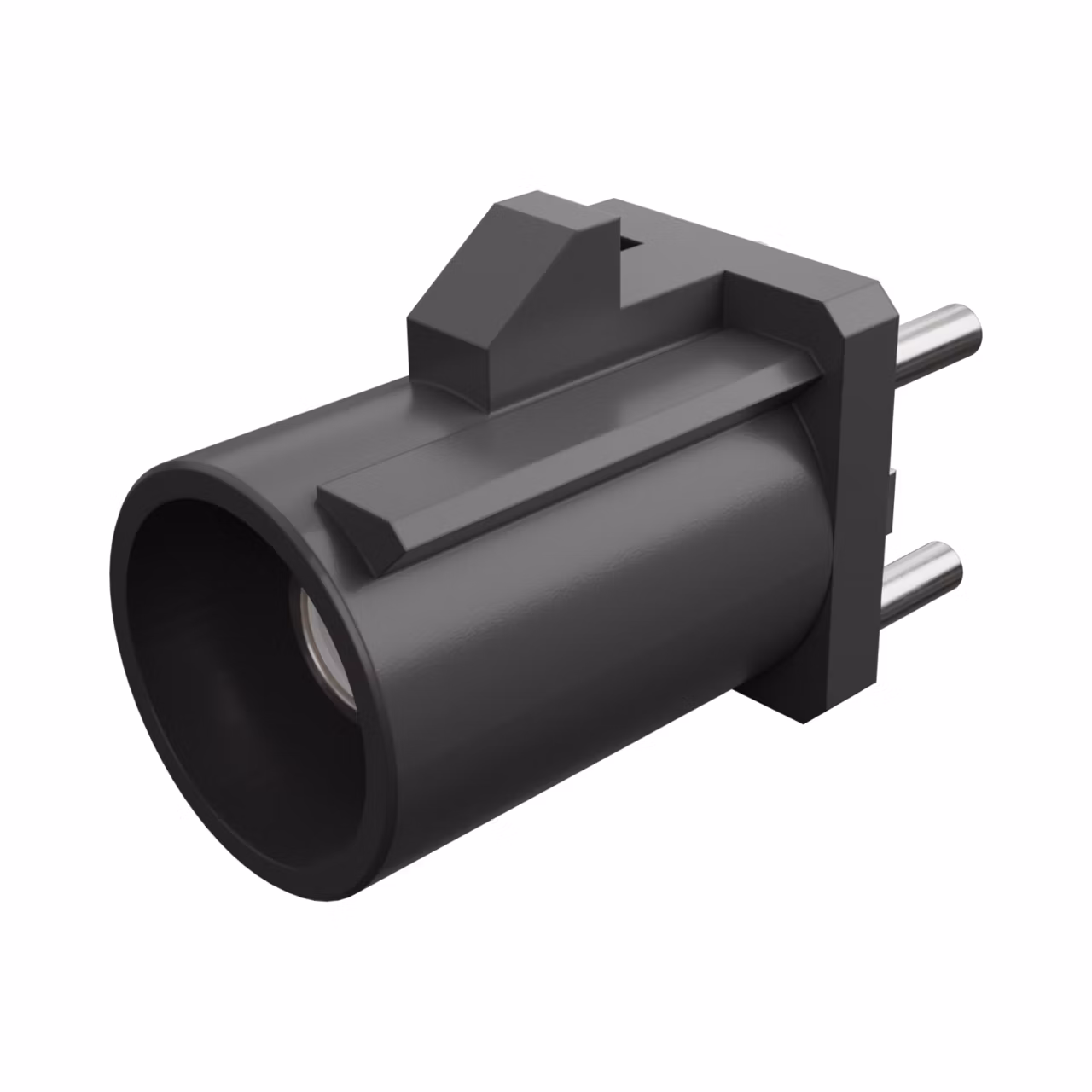 FAKRA Jack, Straight, PCB Receptacle, Through Hole, Die Cast Body, Tin (Sn) Plated, Keying Code G, Gray, Tray, 50 Ohms for sale