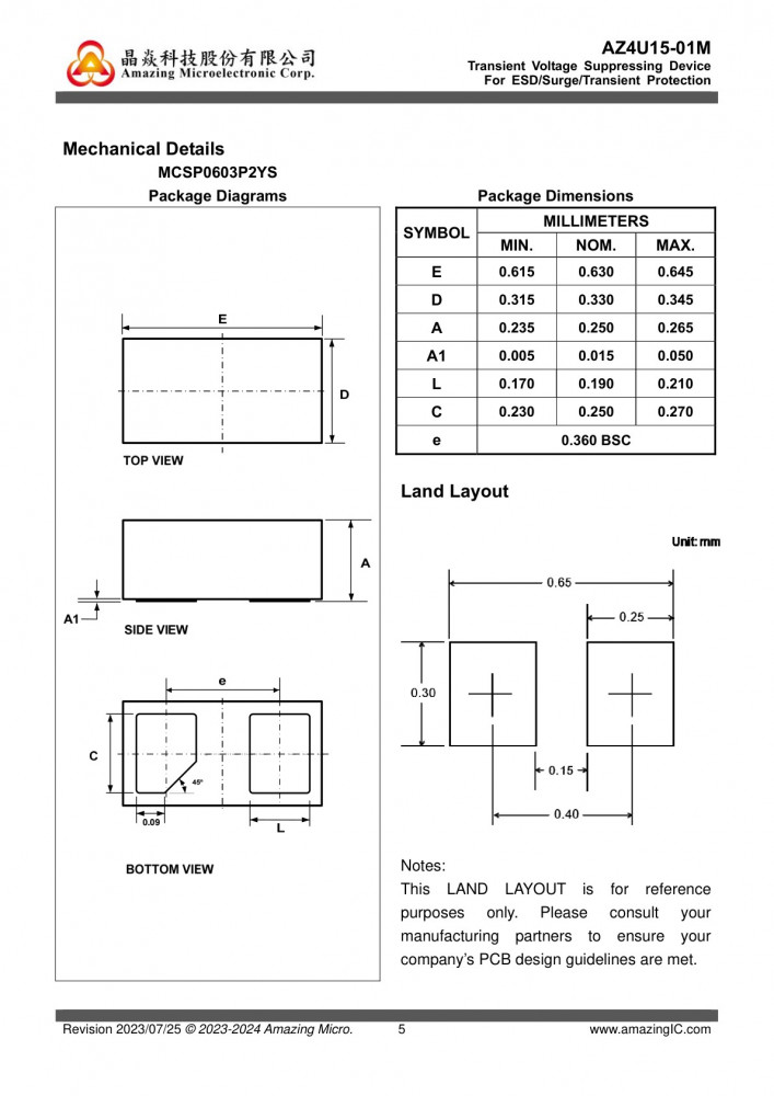 AZ4U15-01M datasheet page 5
