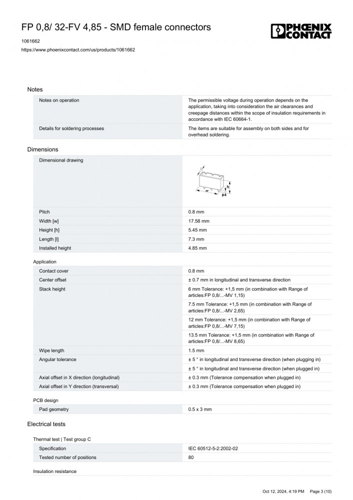 Phoenix Contact 1061662 technical document page 3