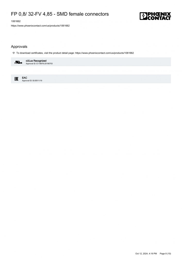 Phoenix Contact 1061662 technical document page 8