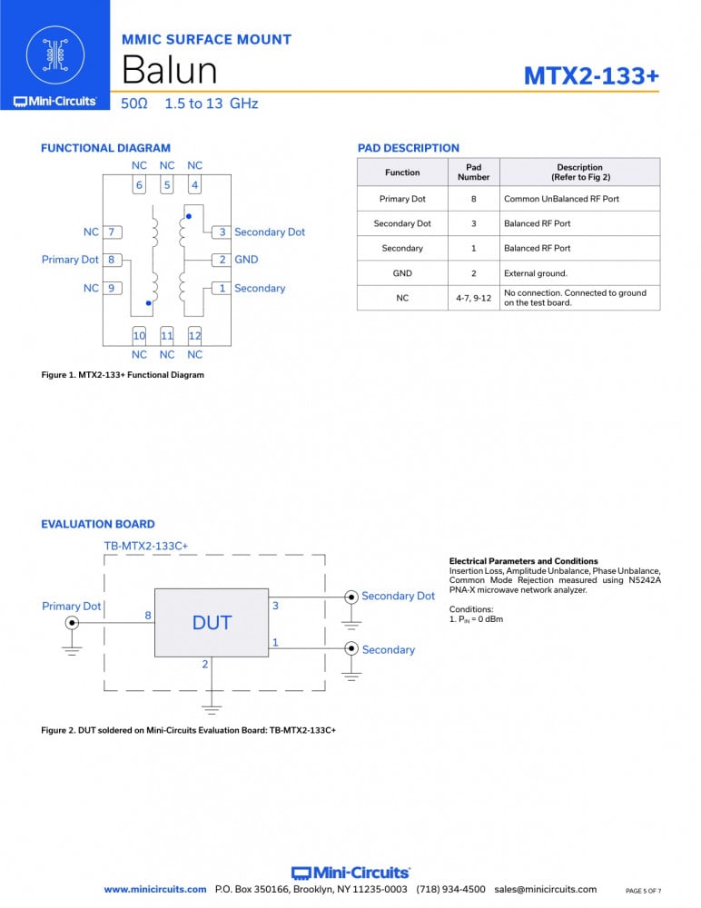 MTX2-133+ datasheet page 5