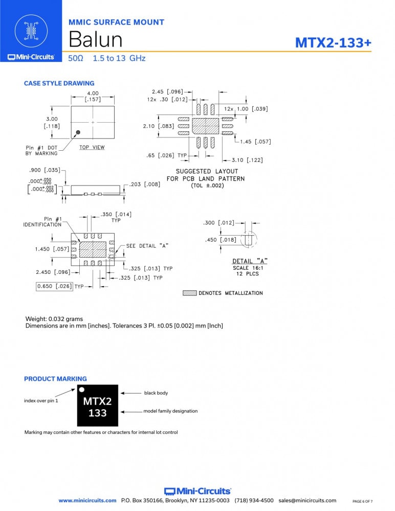 MTX2-133+ datasheet page 6