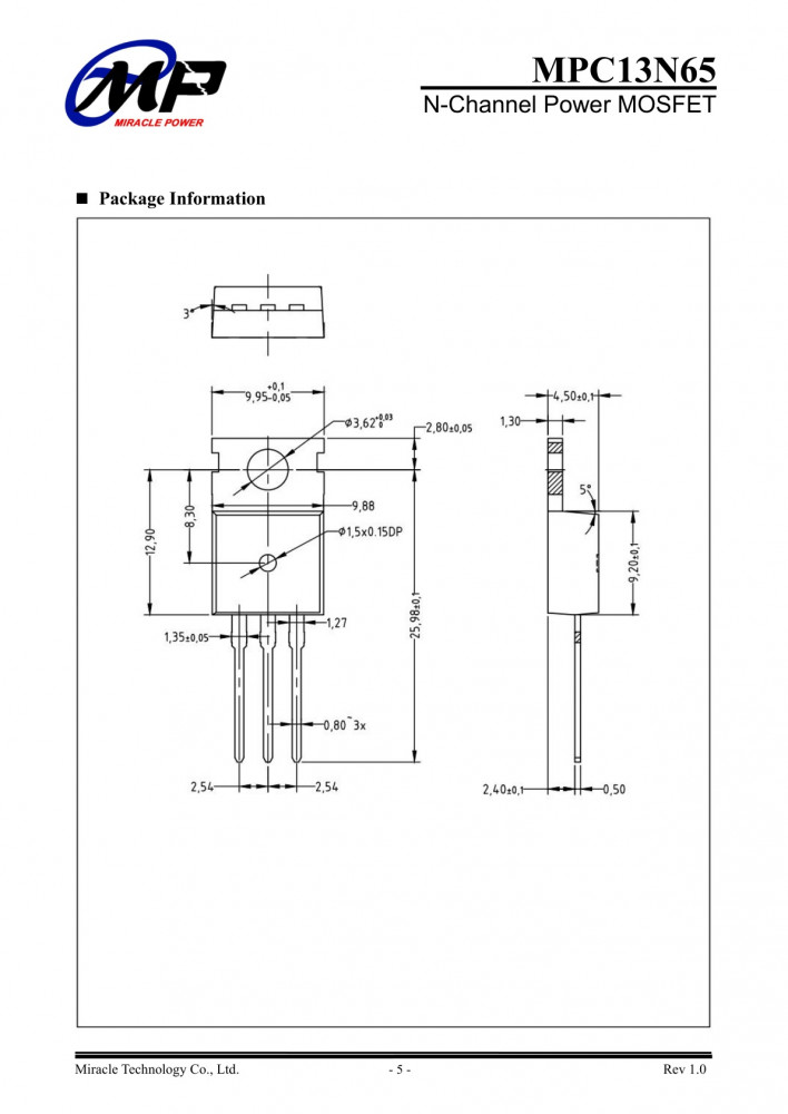 MPC13N65 datasheet page 5