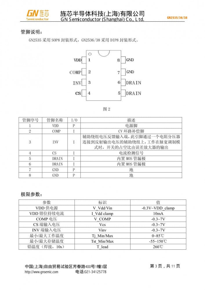 GN2535 datasheet page 3