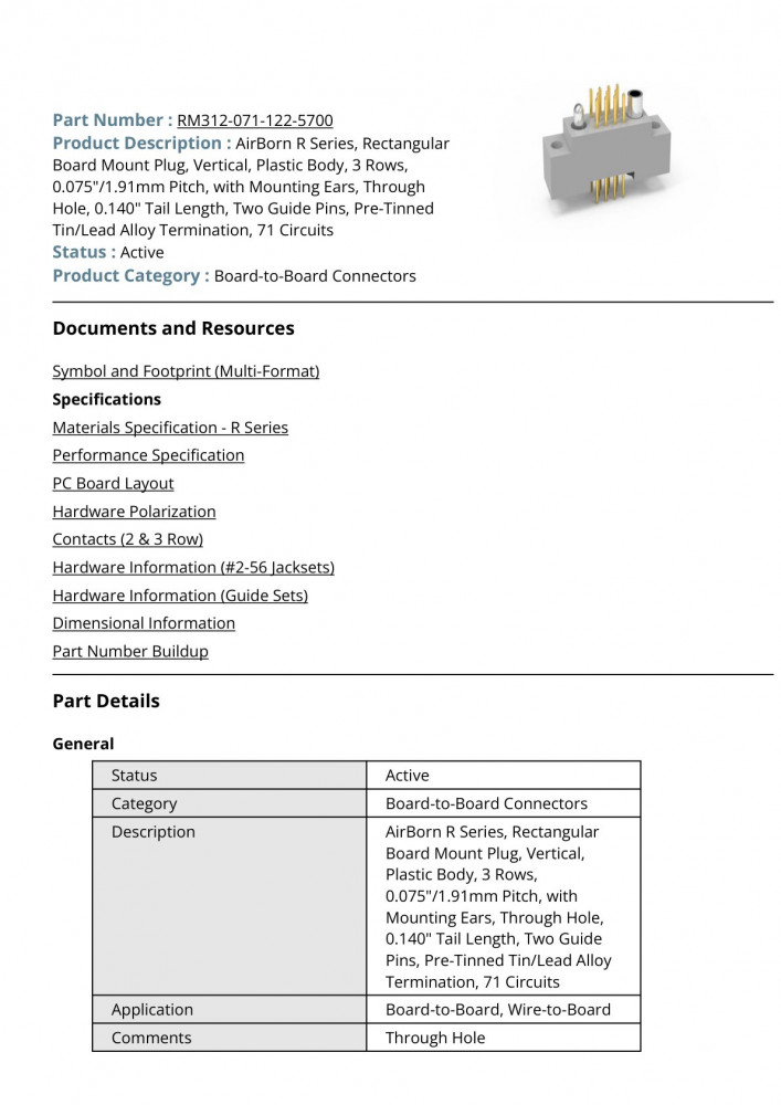 RM312-071-122-5700 technical document image, page 1