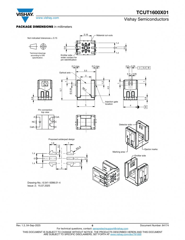 TCUT1600X01 technical document page 6