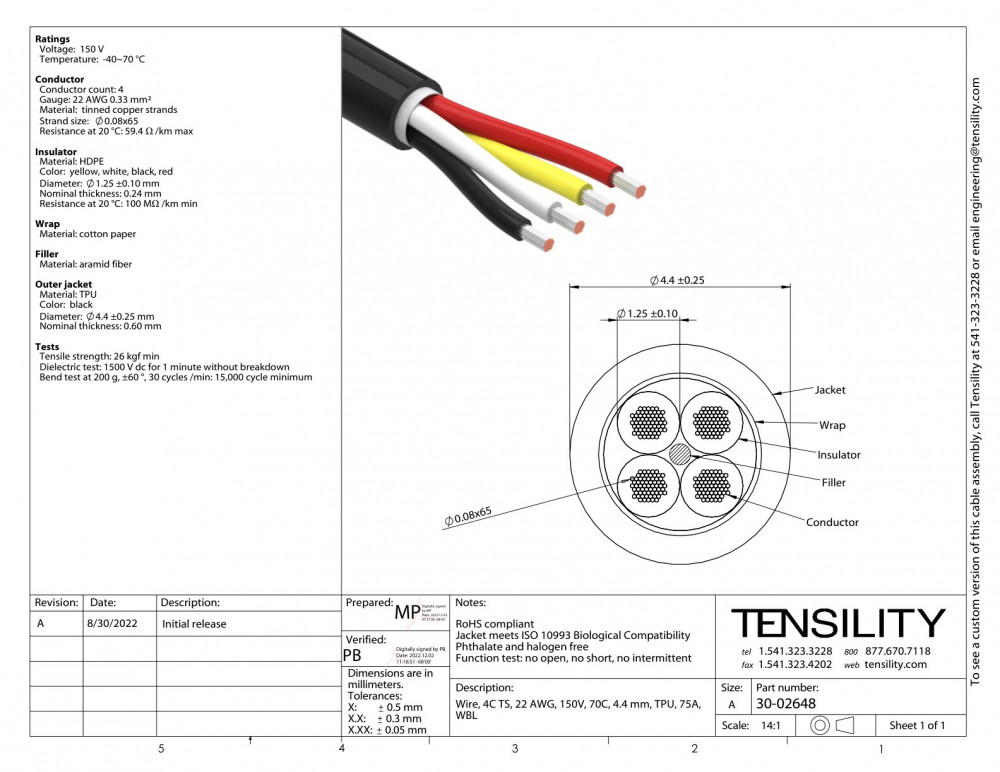 Tensility International 30-02648 product drawing
