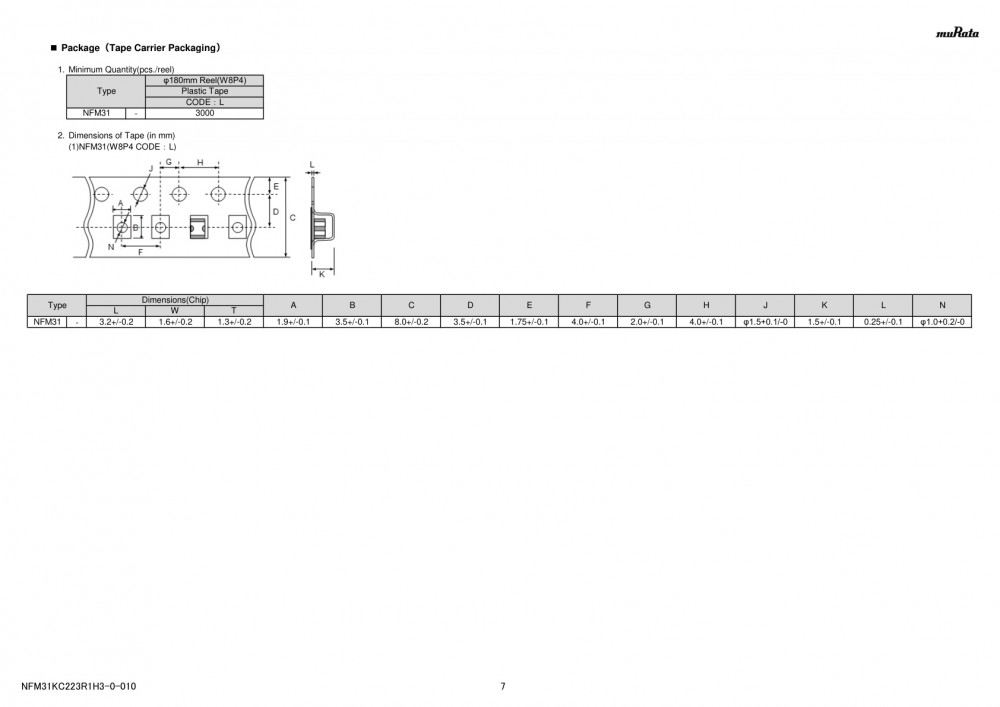 NFM31KC223R1H3L datasheet page 7