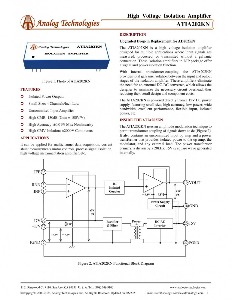 ATIA202KN technical document page 1